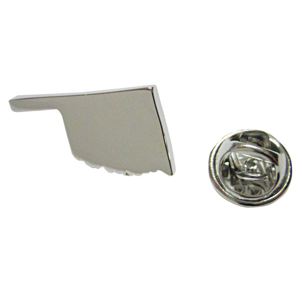 Oklahoma State Map Shape Lapel Pin - Gem